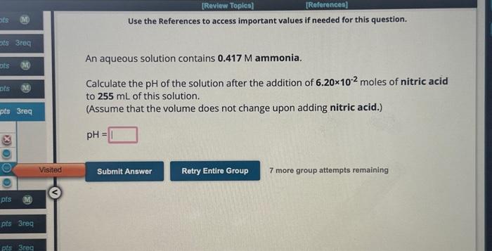 Solved An aqueous solution contains 0.450M ammonia. | Chegg.com