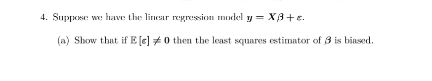 Solved Suppose we have the linear regression model | Chegg.com