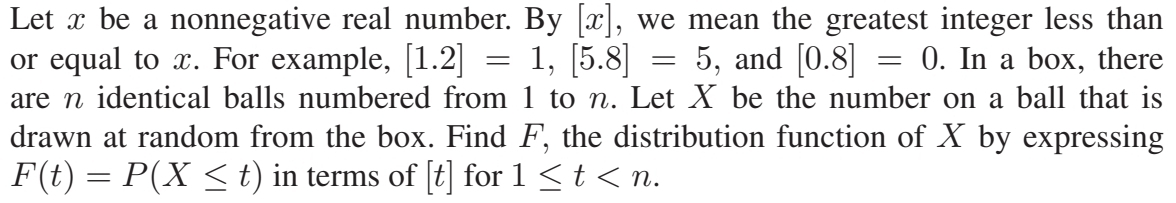 Solved Let x ﻿be a nonnegative real number. By x, ﻿we mean | Chegg.com
