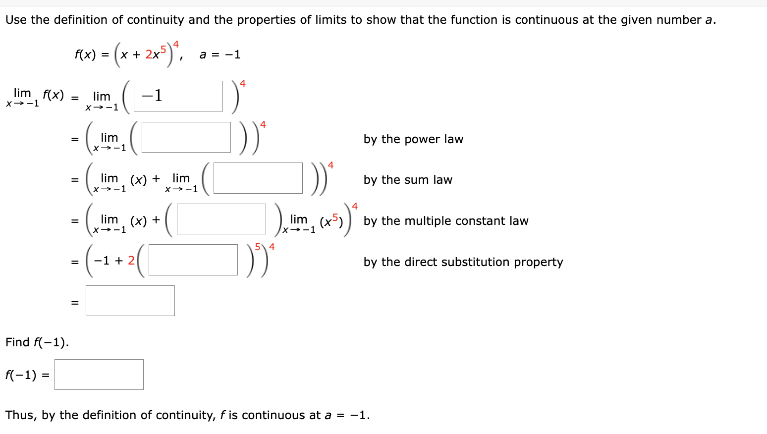 Solved Use the definition of continuity and the properties | Chegg.com
