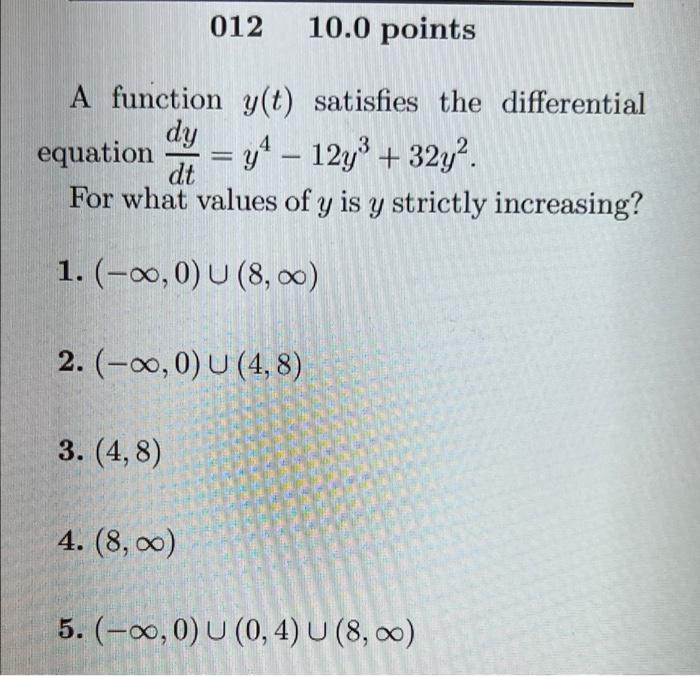 Solved 006 10.0 points 2 The family of solutions to the | Chegg.com