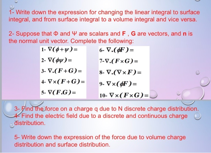 Solved Write down the expression for changing the linear | Chegg.com