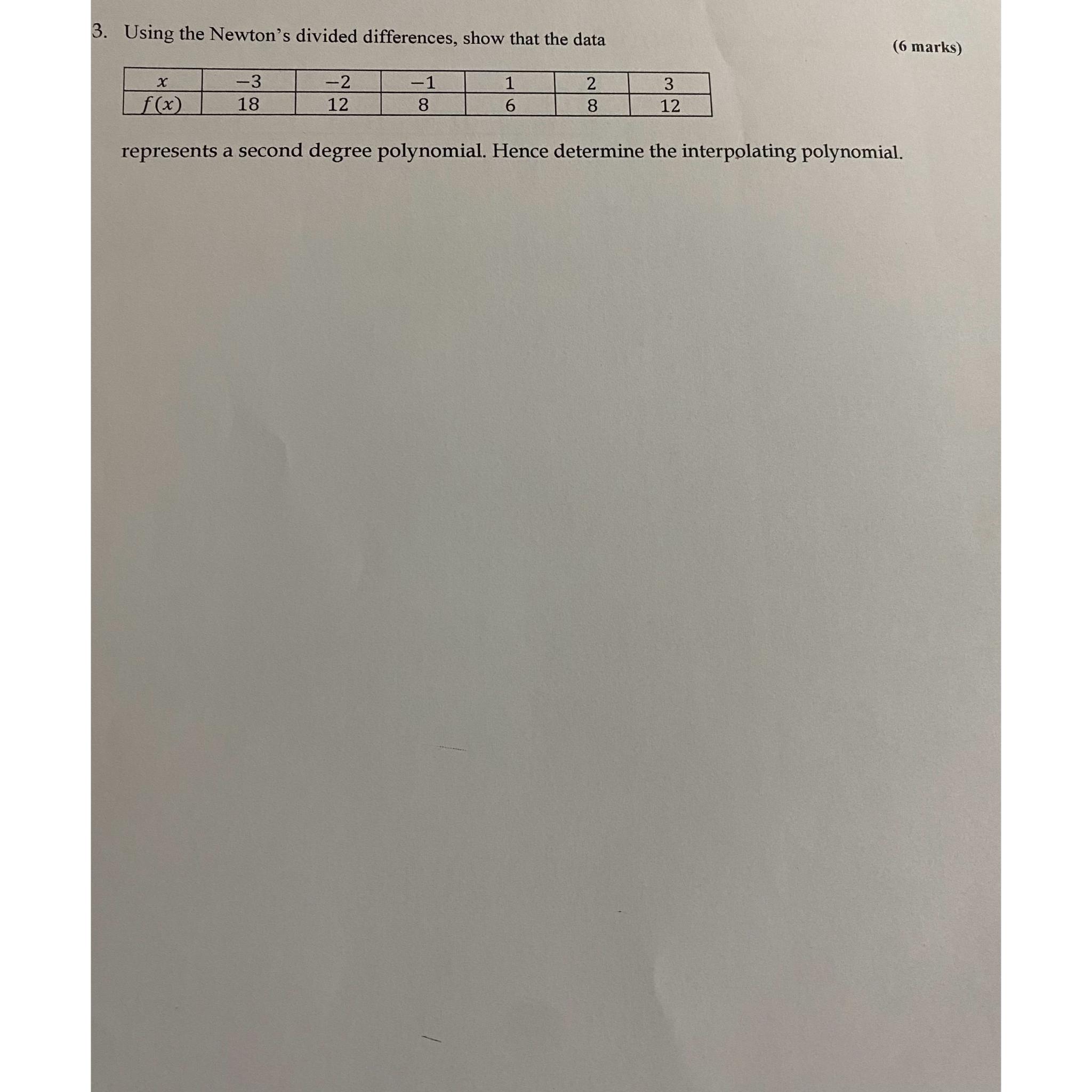 Solved Using the Newton's divided differences, show that the | Chegg.com
