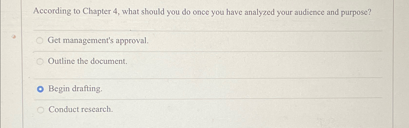 Solved According to Chapter 4, ﻿what should you do once you | Chegg.com