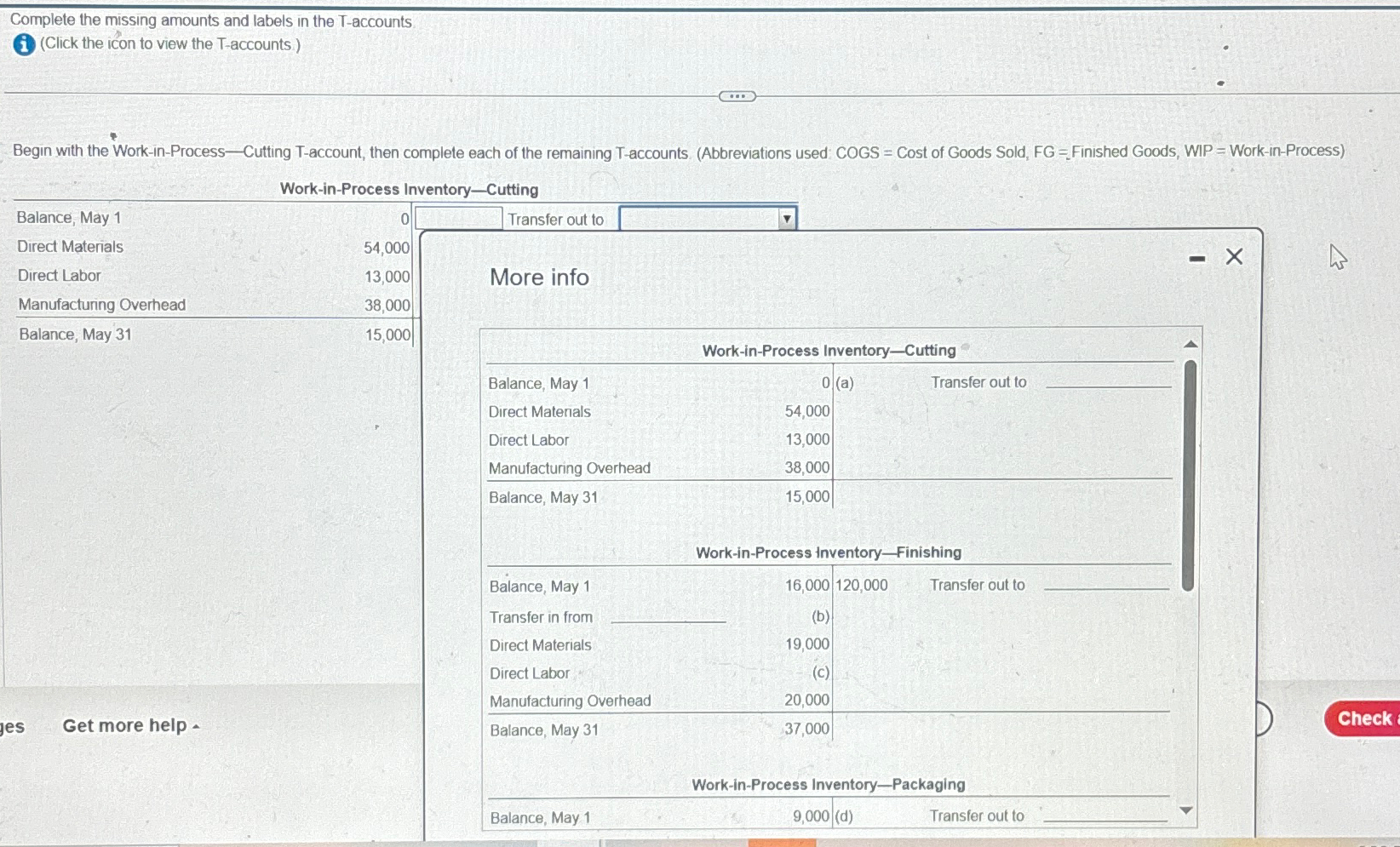 Solved Complete the missing amounts and labels in the | Chegg.com