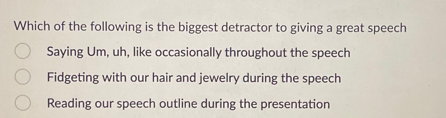 Solved Which of the following is the biggest detractor to | Chegg.com