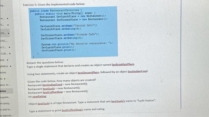 Solved Exercise 2: Determine the value of each of the | Chegg.com