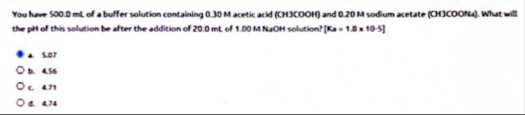 Solved You have 500.0 ﻿mL . ﻿of a buffer solution containing | Chegg.com