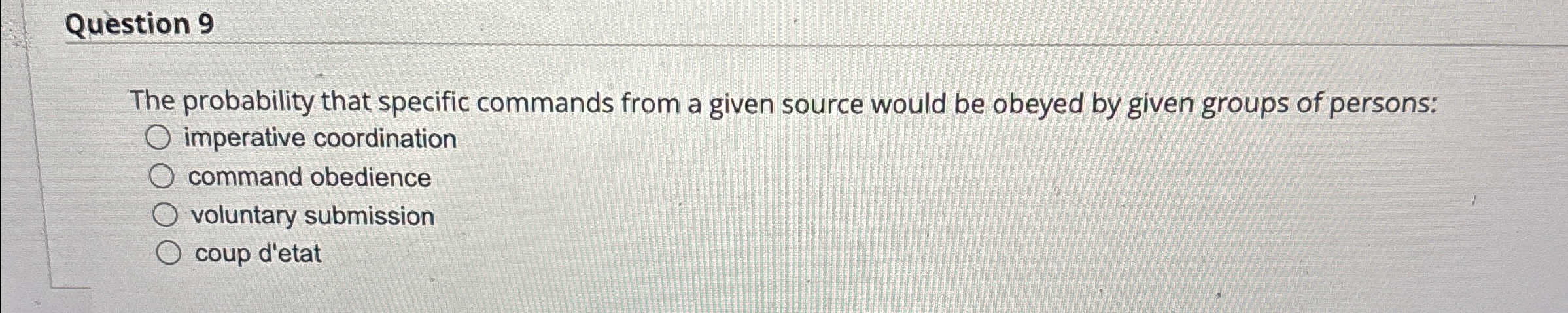 Solved Question 9The probability that specific commands from | Chegg.com