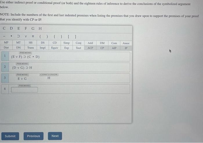 Solved Instructions Rules Use either indirect proof or | Chegg.com