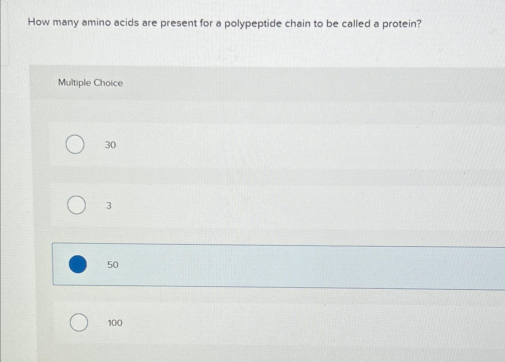Solved How many amino acids are present for a polypeptide | Chegg.com
