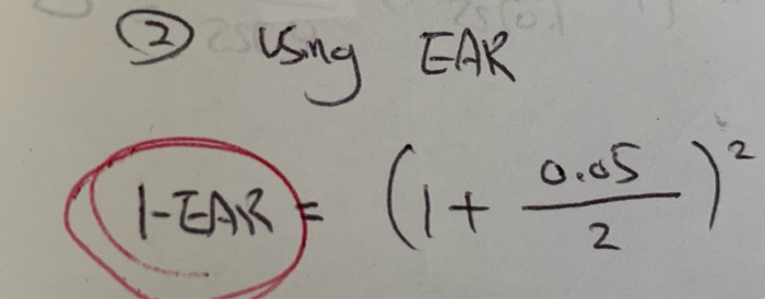 Solved when converting APR to EAR, why is there a "1-" in | Chegg.com