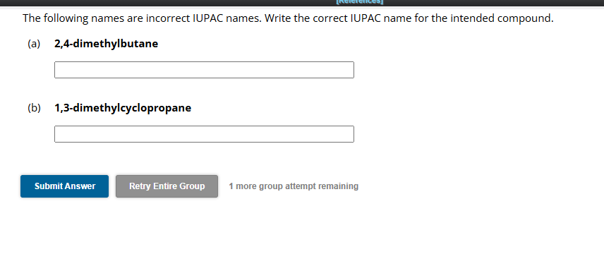 Solved The following names are incorrect IUPAC names. Write | Chegg.com