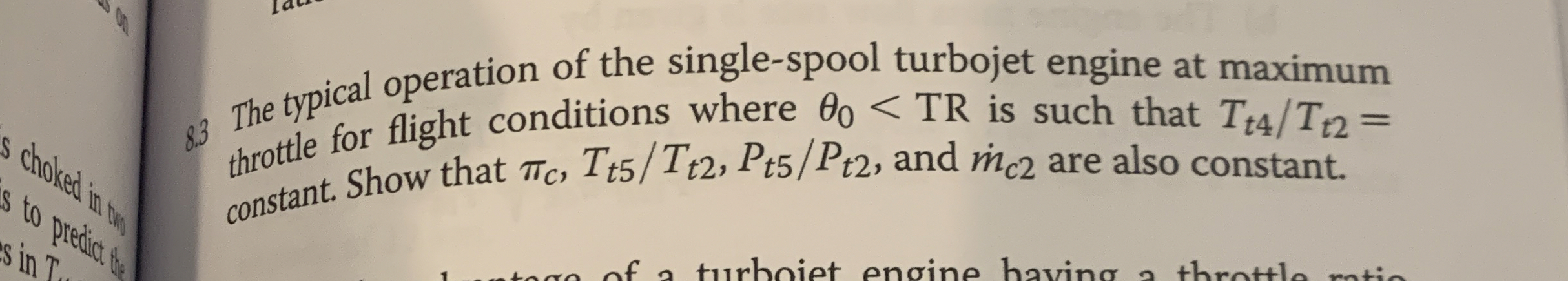 Solved The typical operation of the single-spool turbojet | Chegg.com