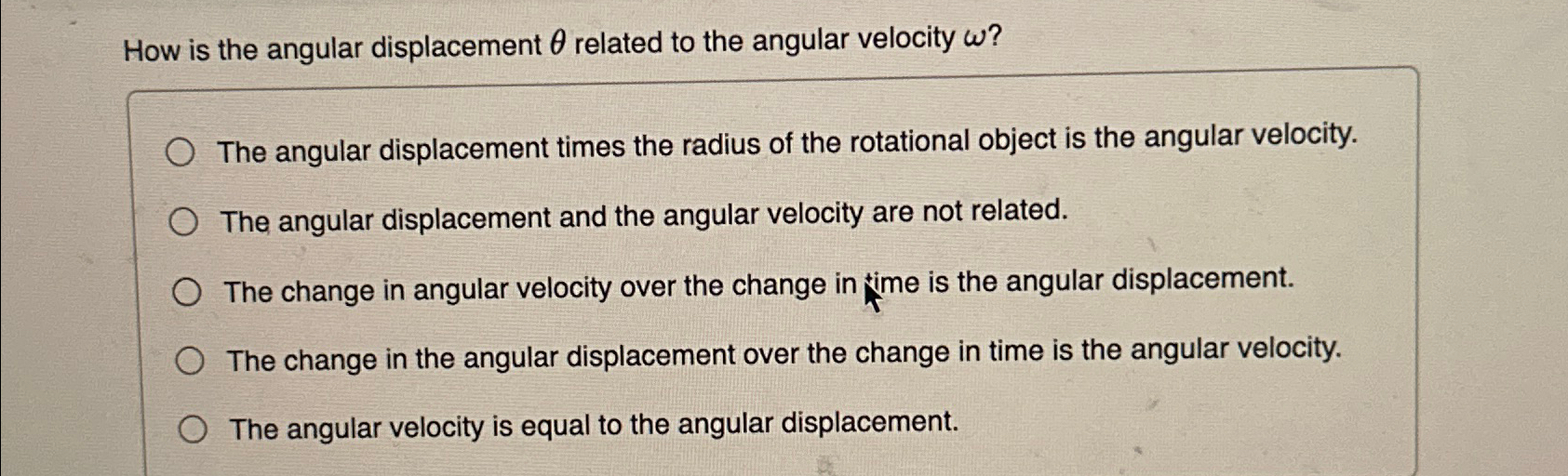 Solved How is the angular displacement θ ﻿related to the | Chegg.com