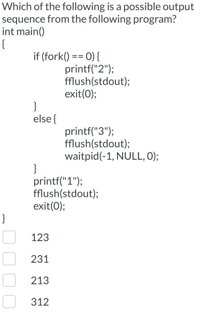 Solved Which of the following is a possible output sequence | Chegg.com