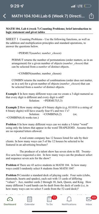 Solved 9:297 vil LTE