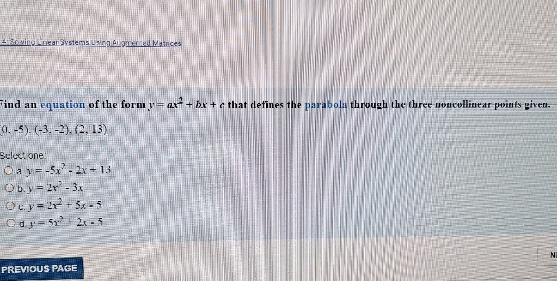 4: Solving Linear Systems Using Augmented Matricesind | Chegg.com