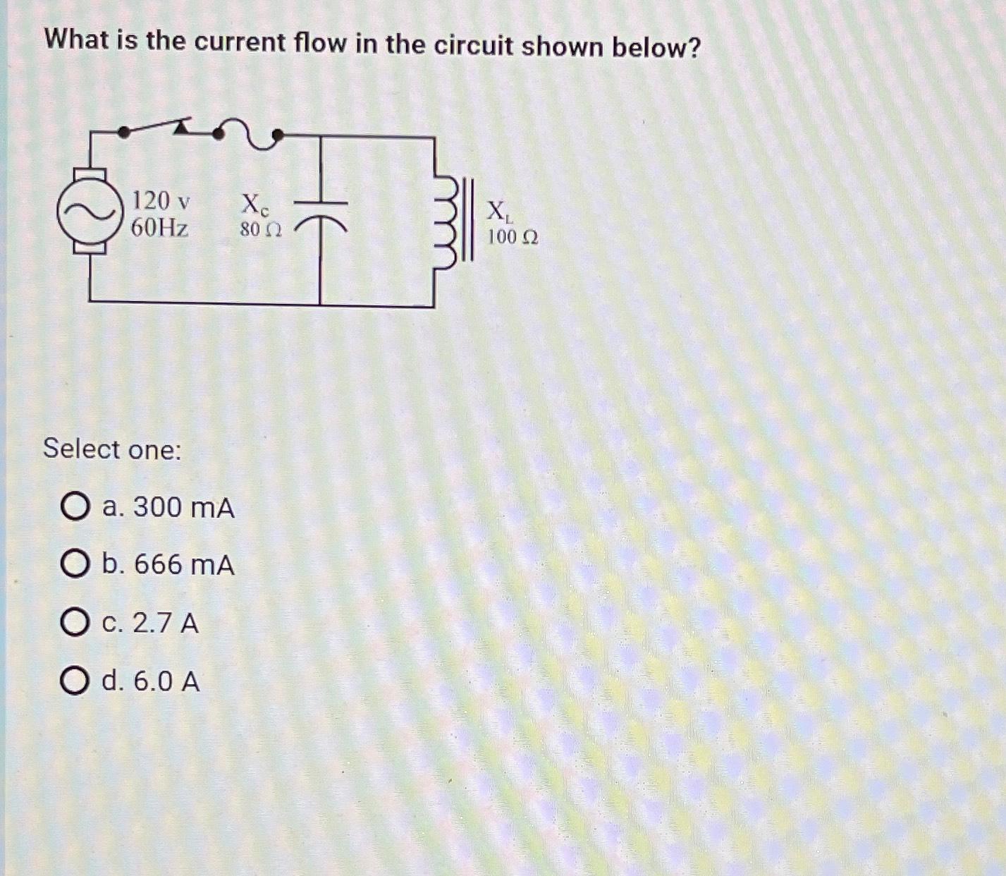 What is the current flow in the circuit shown | Chegg.com