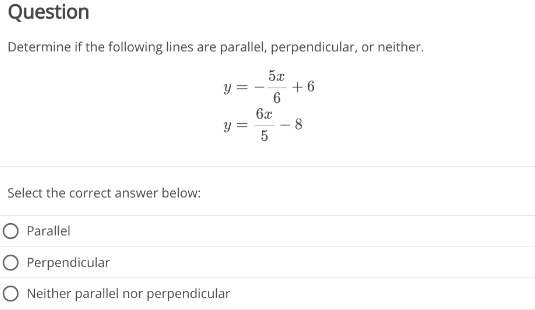 Solved Determine if the following lines are parallel, | Chegg.com