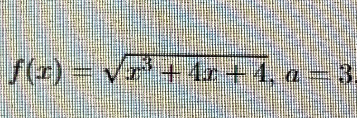 Solved Dind the inverse of f(x)=x3+4x+42,a=3 | Chegg.com