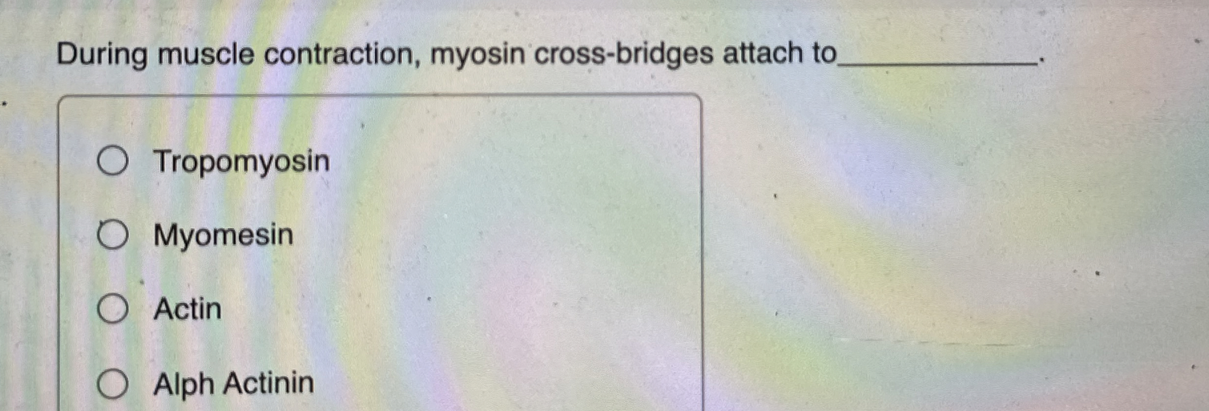 Solved During muscle contraction, myosin cross-bridges | Chegg.com