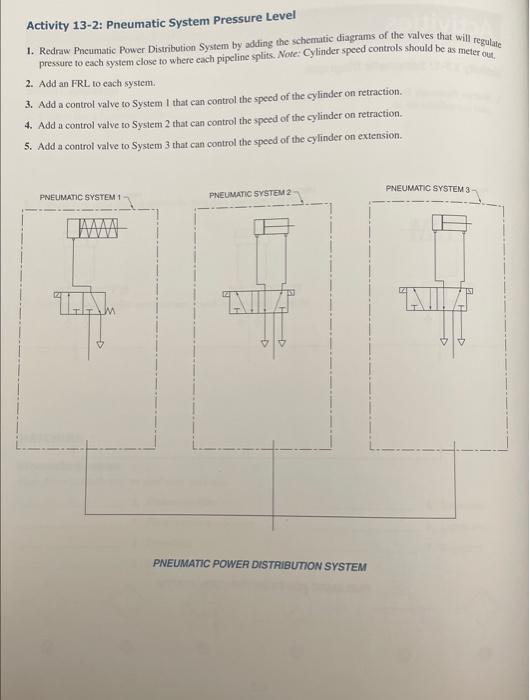 Solved Activity 13-2: Pneumatic System Pressure Level 1. | Chegg.com
