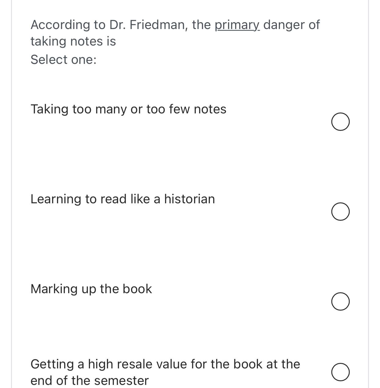 Solved According to Dr. ﻿Friedman, the primary danger of | Chegg.com