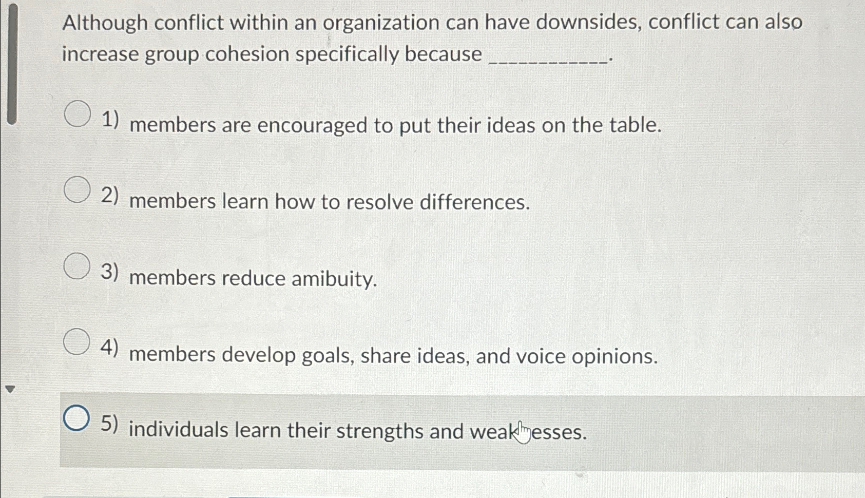 Solved Although conflict within an organization can have | Chegg.com