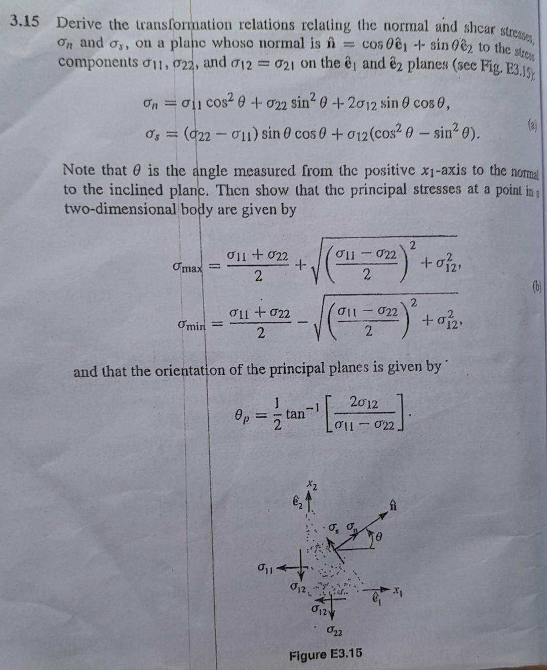 Solved 15 Derive the transformation relations relating the | Chegg.com