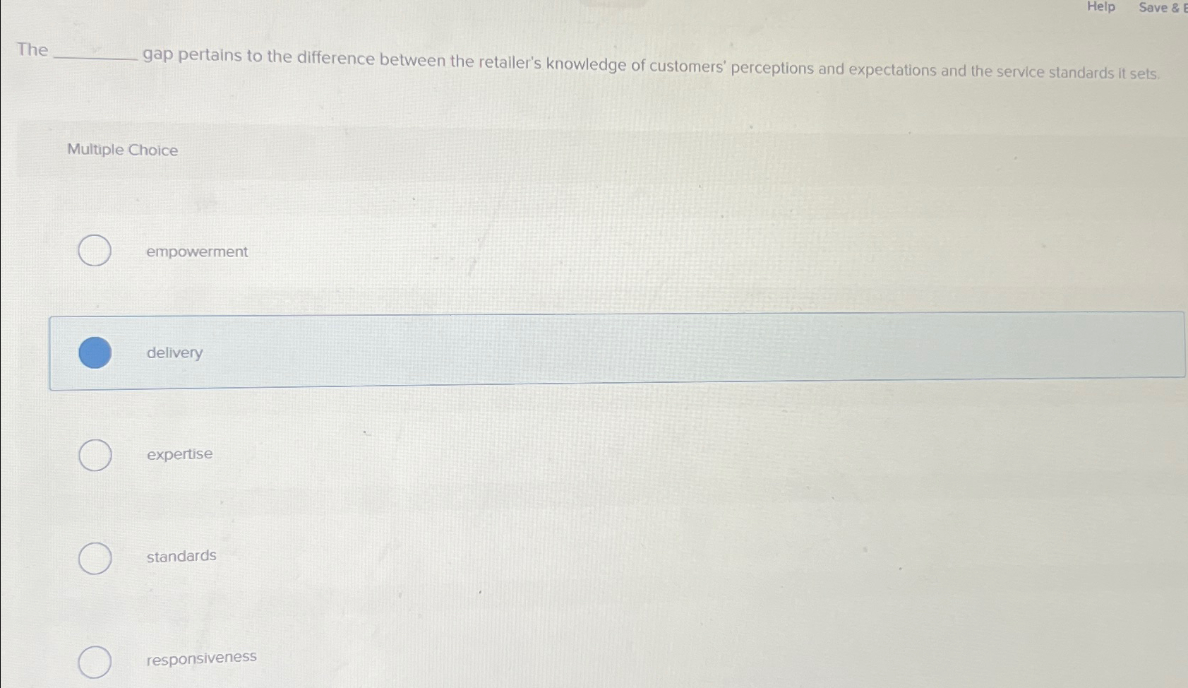 Solved HelpSave & EThegap pertains to the difference between | Chegg.com