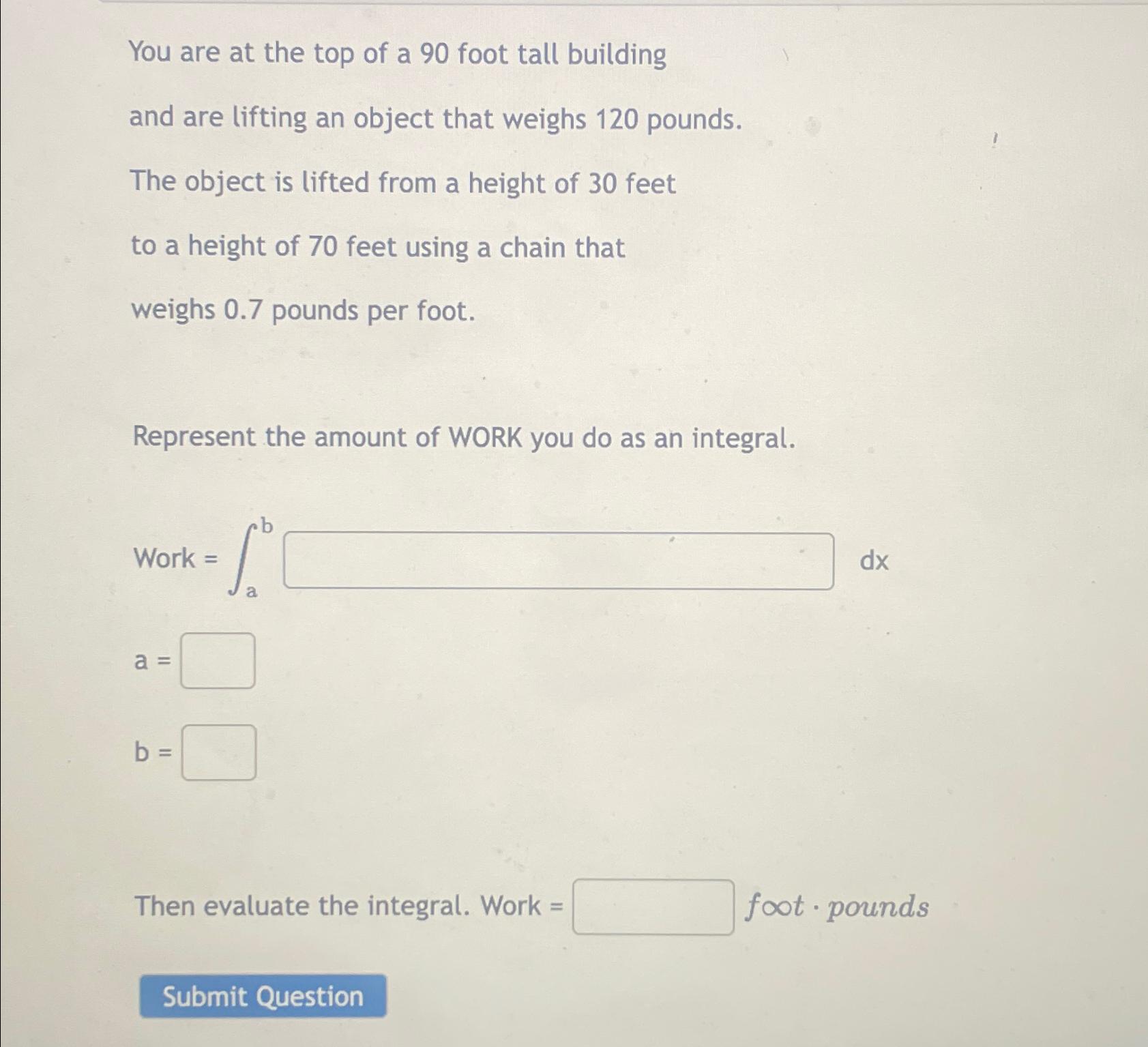 Solved You are at the top of a 90 ﻿foot tall building and | Chegg.com