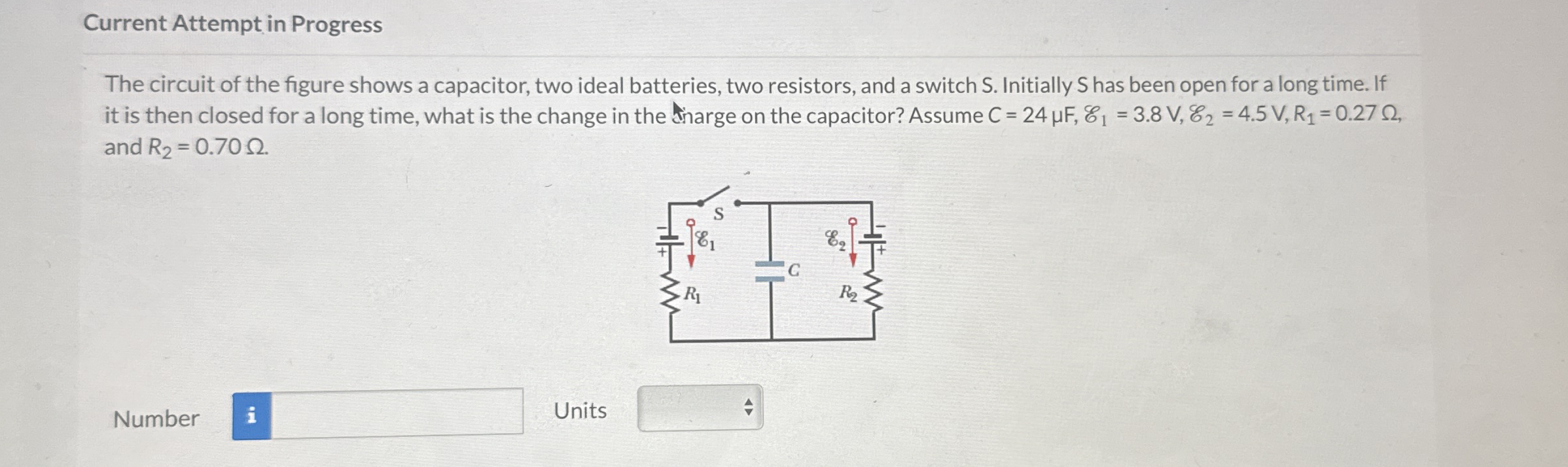 Solved Current Attempt in ProgressThe circuit of the figure | Chegg.com