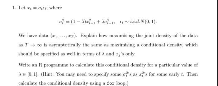 Solved why it is a product of T-1 terms? how does it | Chegg.com
