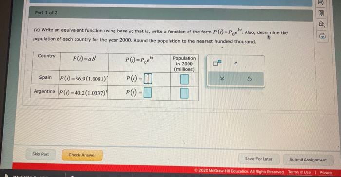 Solved Part 1 of 2 (a) Write an equivalent function using | Chegg.com
