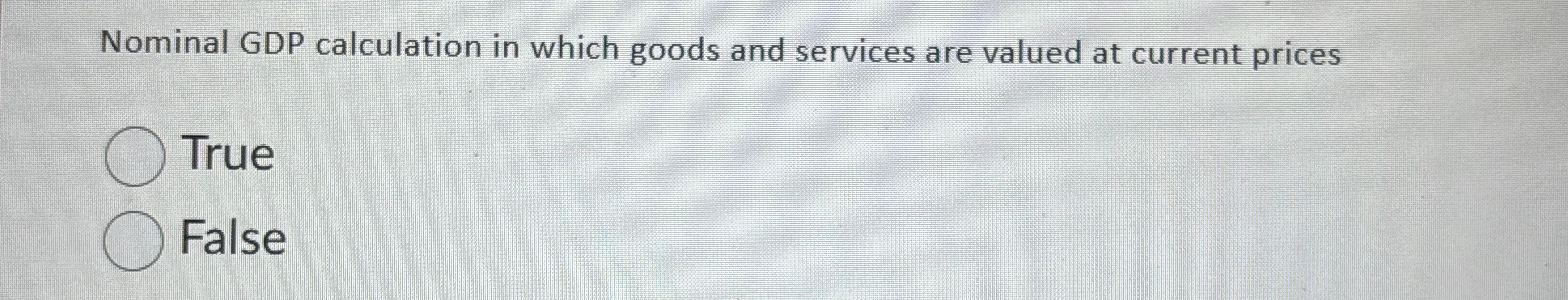 Solved Nominal GDP calculation in which goods and services | Chegg.com