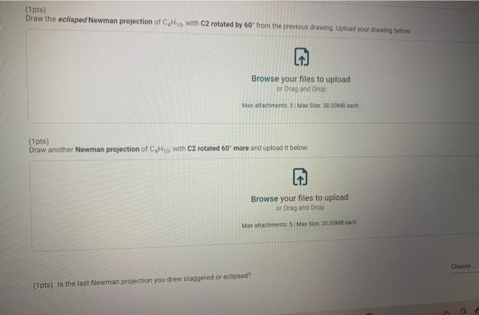 Solved (pts) Butane (Tots) Draw the 2D structure of CH and | Chegg.com