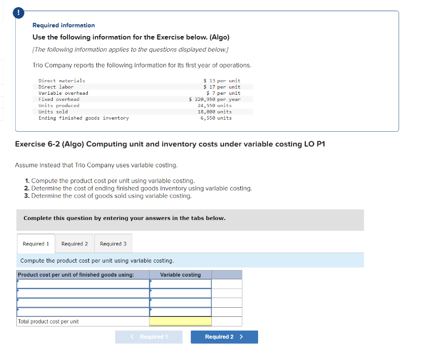 Solved Required informationUse the following information for | Chegg.com