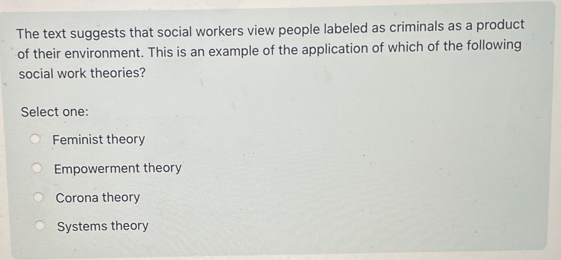 Solved The text suggests that social workers view people | Chegg.com