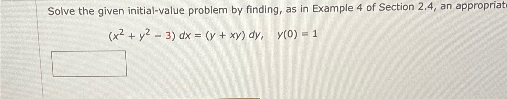 Solved Solve the given initial-value problem by finding, as | Chegg.com
