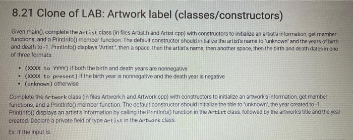 Solved 8.21 Cone of LAB: Artwork label | Chegg.com