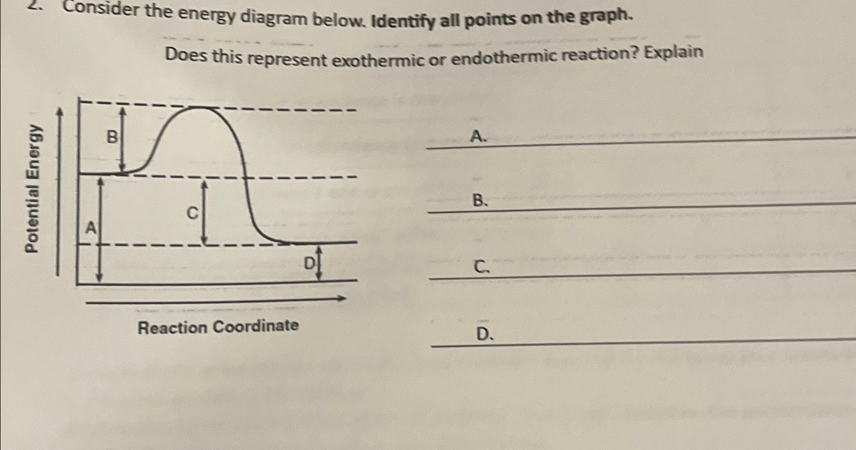 Consider the energy diagram below. Identify all | Chegg.com