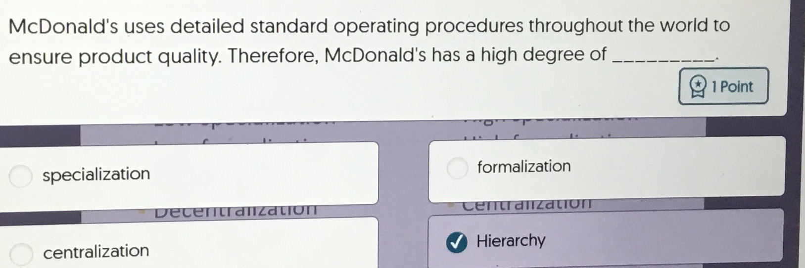 Solved McDonald's uses detailed standard operating | Chegg.com