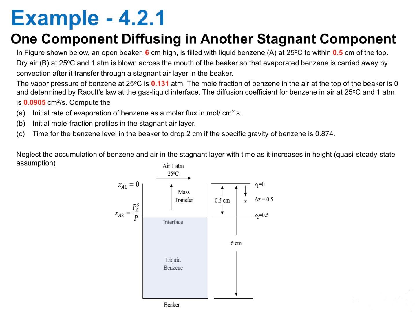 Solved One Component Diffusing in Another Stagnant Component | Chegg.com