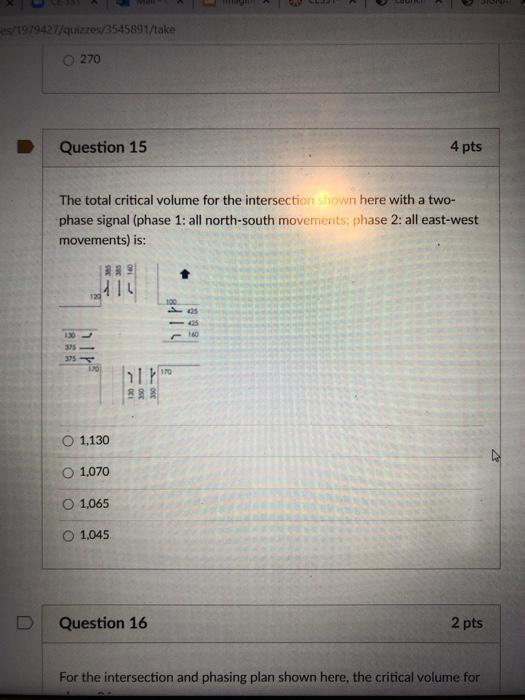 Solved Question 15 4 pts The total critical volume for the | Chegg.com