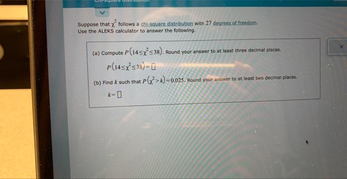 Solved Suppose that χ2 follows a chi-square distribution | Chegg.com