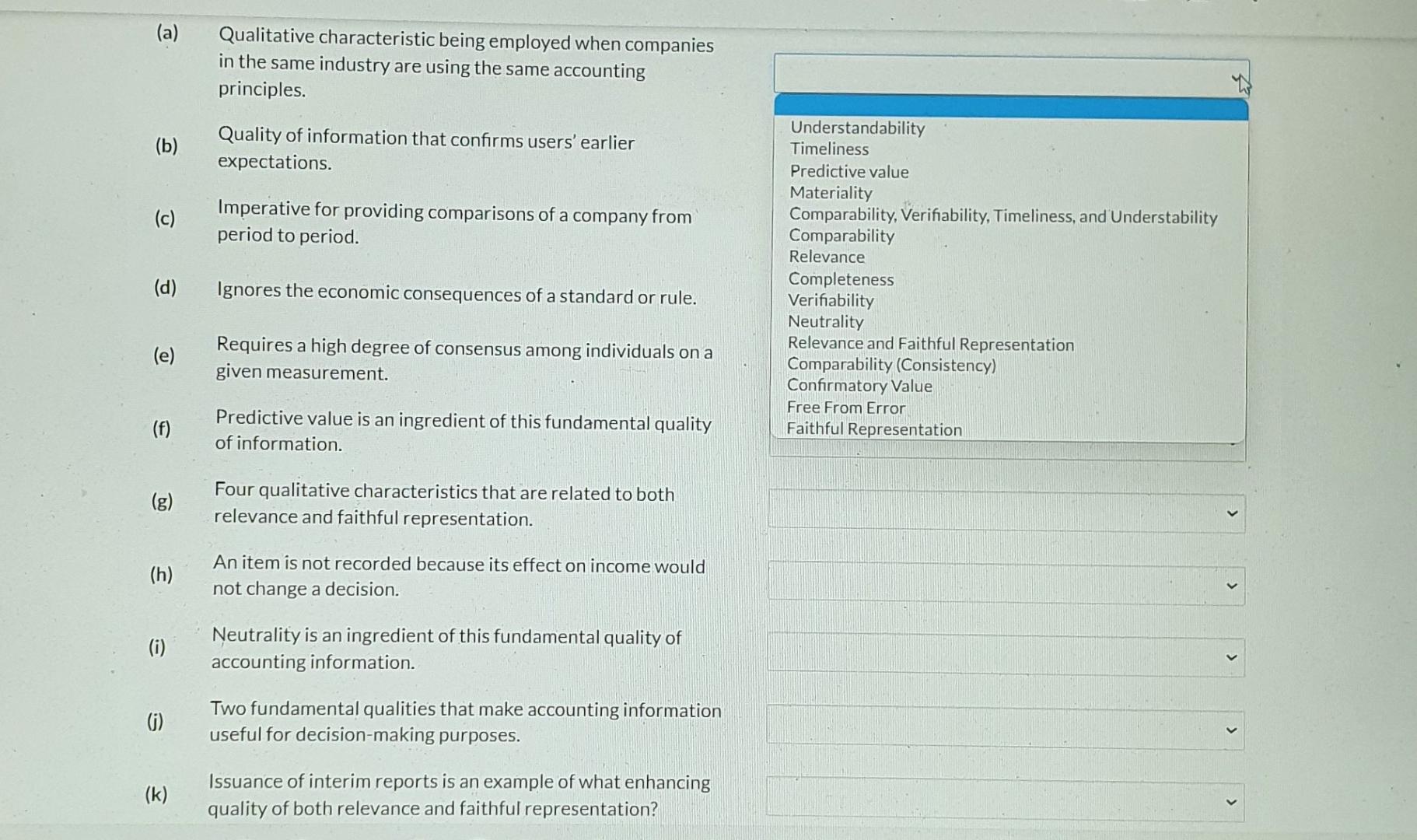 Solved (a) Qualitative characteristic being employed when | Chegg.com