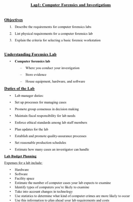 Solved Lapl: Computer Forensics and Investigations | Chegg.com