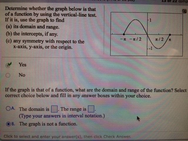 Solved Determine whether the graph below is that of a | Chegg.com
