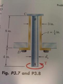 Solved The solid spindle AB is made of steel with an | Chegg.com